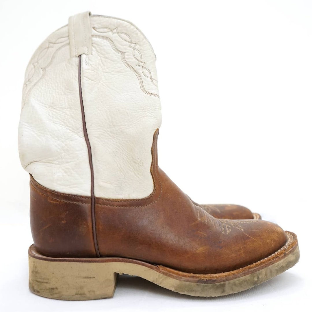 Tony Lama Leather Roper Crepe Western Cowboy Boots Womens 6.5 - Etsy