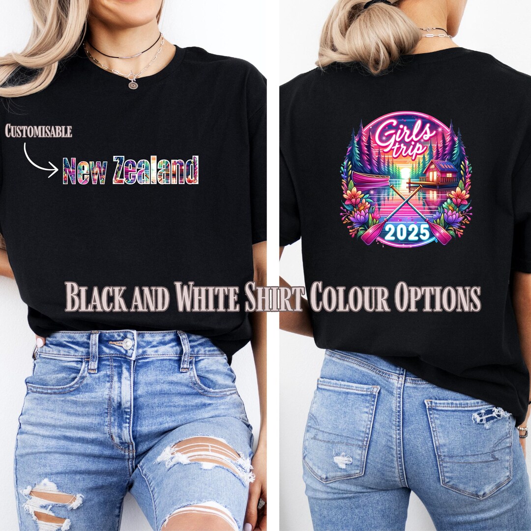 Girls Trip 2025 Matching Shirts, Customisable Girls Trip Vacation ...