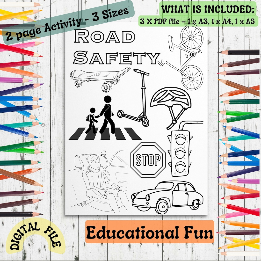 Road Safety Week, Road Safety Educational Activity, Safety Activity for ...