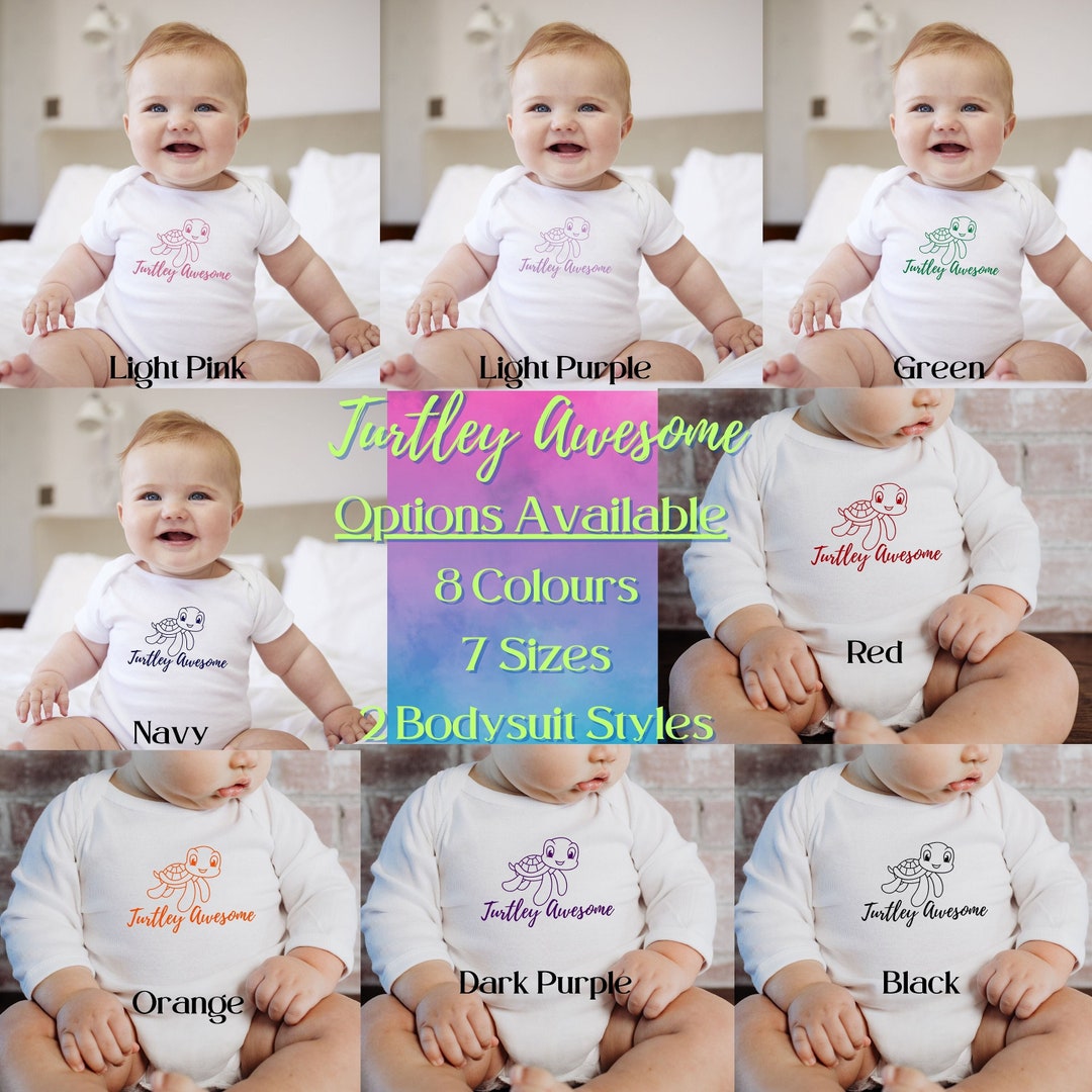 Turtley Awesome Baby Bodysuit, Turtle Bodysuit for Infants, Turtle ...