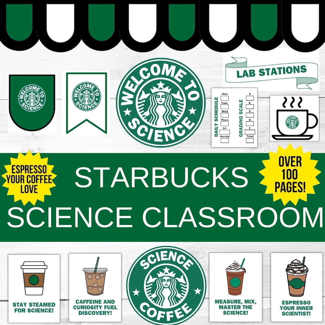 Starbucks Theme Science Classroom Decor Coffee Shop Bulletin Board ...
