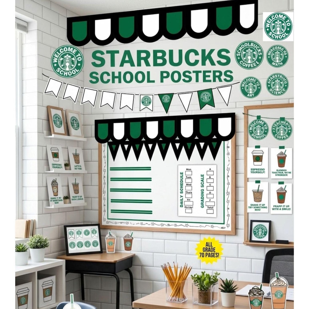 Coffee Cafe Themed Classroom Decor Coffee Shop Bulletin Board Bundle ...