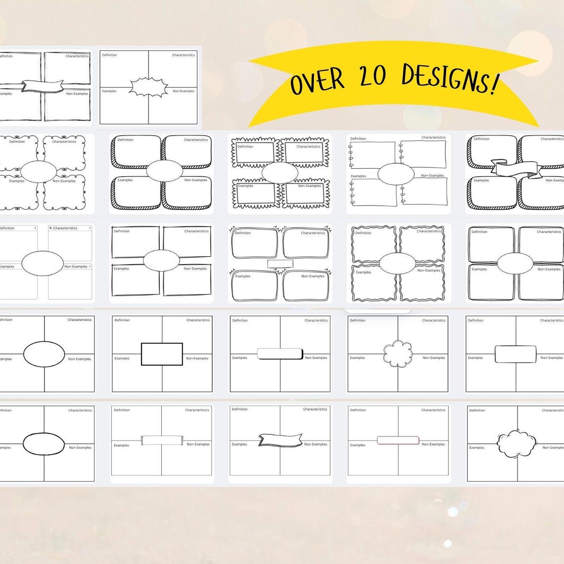 Frayer Model Graphic Organizer for Classroom, Vocab Worksheet, Word ...