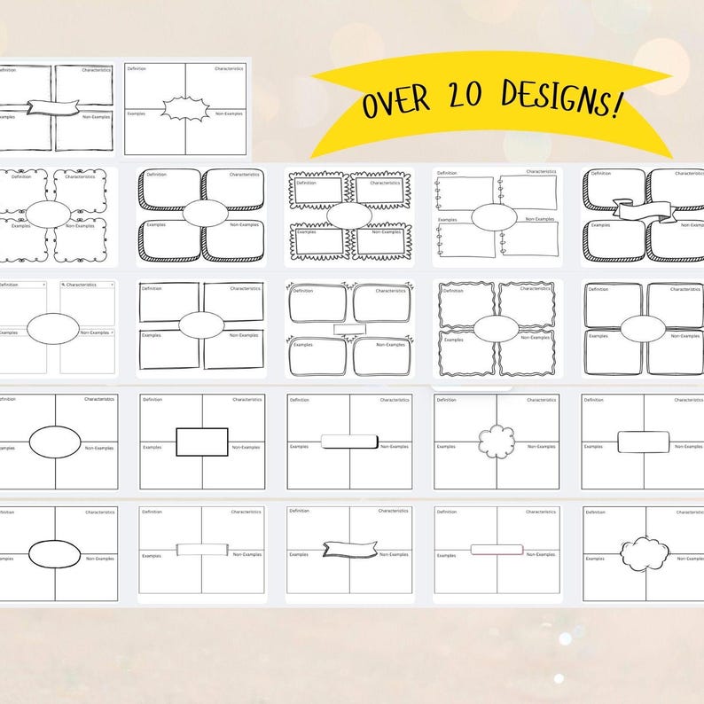 Frayer Model Graphic Organizer for Classroom, Vocab Worksheet, Word ...