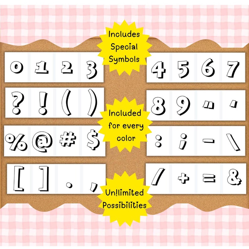 Primary Colors Font Printable Bulletin Board Letters, A-Z Letters ...