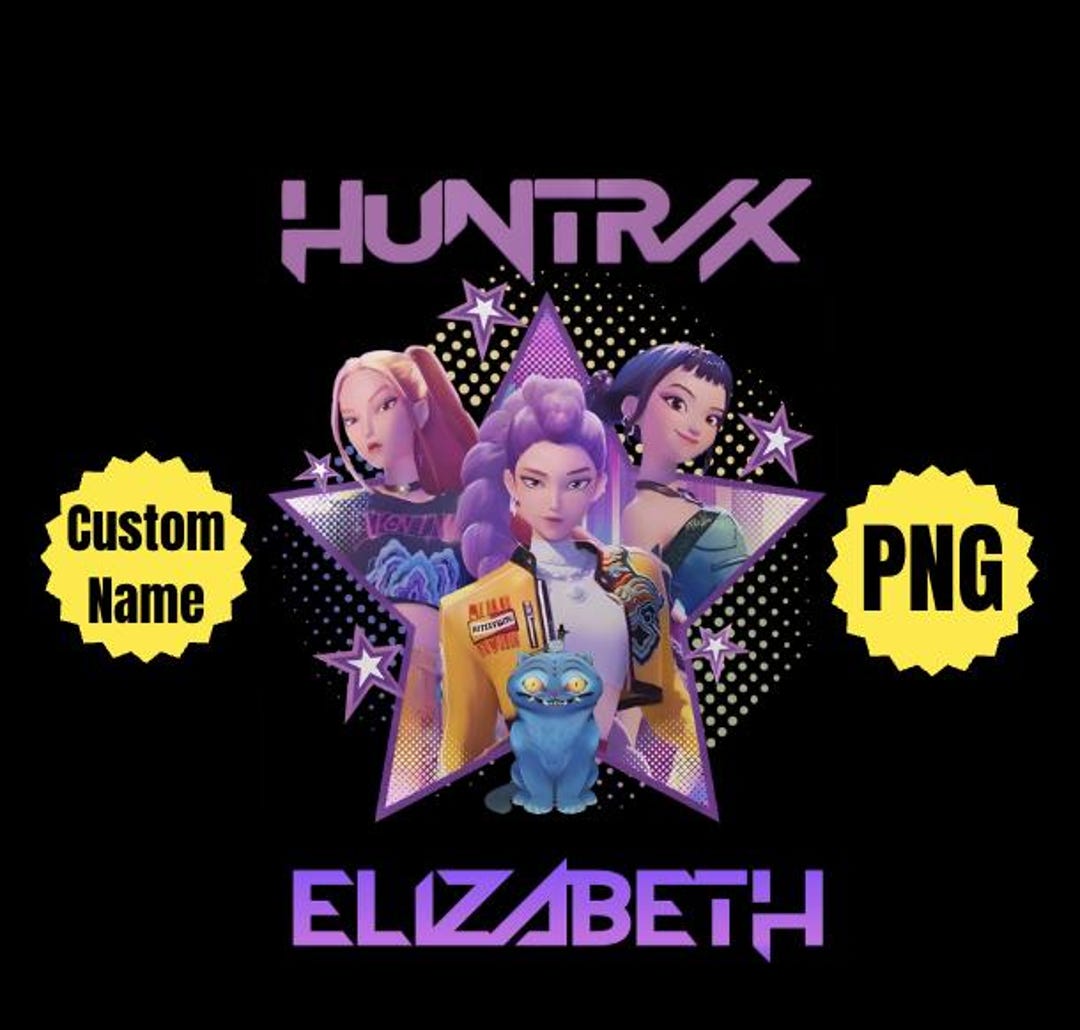 Custom K-pop Demon Hunters Name PNG, Personalized Name, Custom Huntrix ...