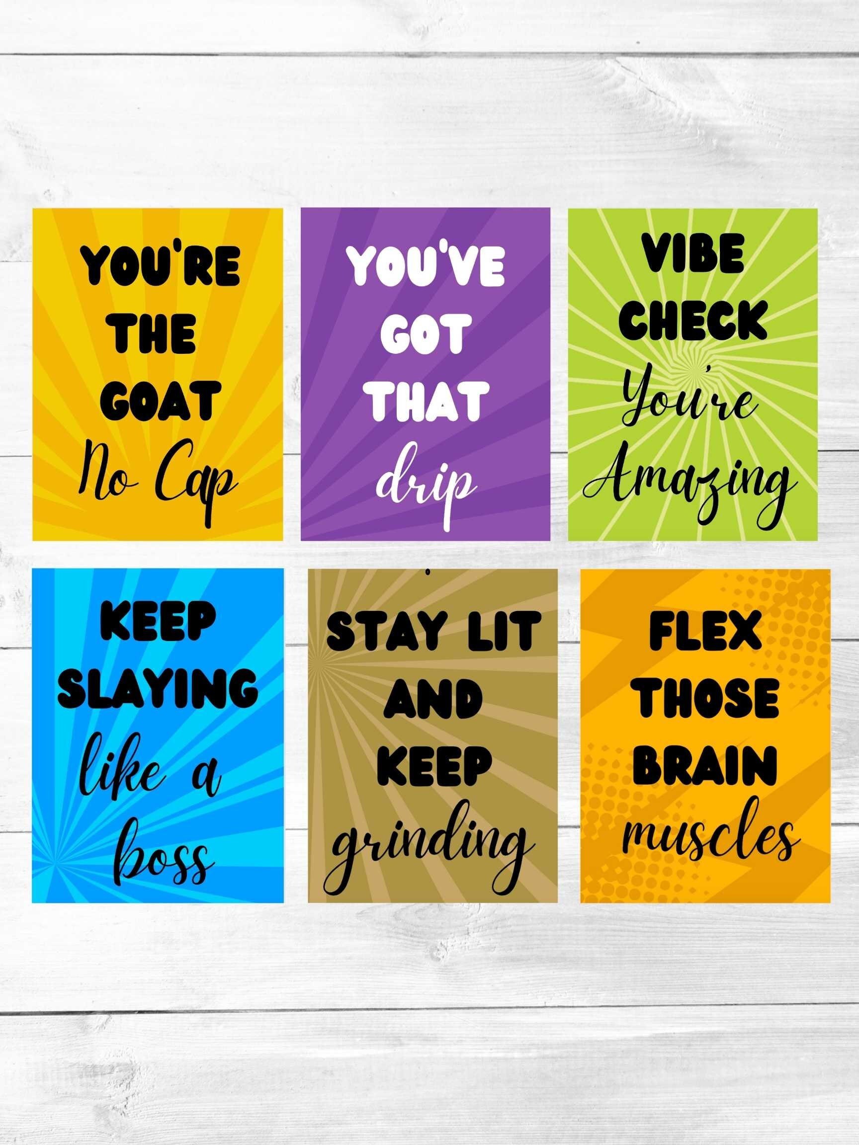 Classroom Motivation Gen Z Slang Poster for Growth Mindset Classroom ...