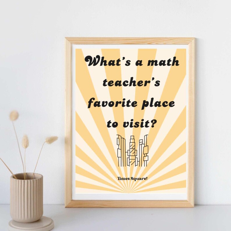 Funny Math Jokes Poster Classroom Posters Printable Hilarious Puns ...