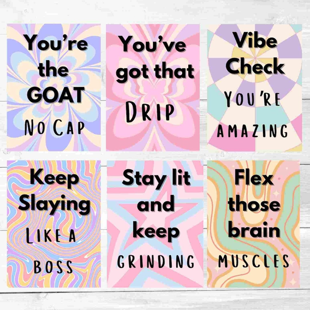 Classroom Poster Back to School Gen Z Slang Motivation for Growth ...