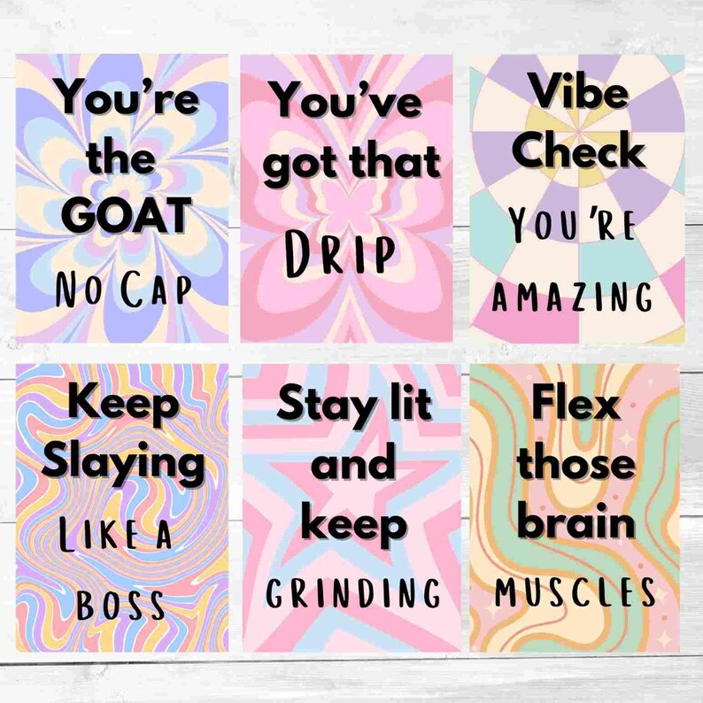 Classroom Poster Back to School Gen Z Slang Motivation for Growth ...