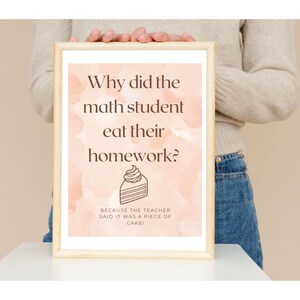 Funny Math Jokes Poster Classroom Posters Printable Corny Puns Print ...