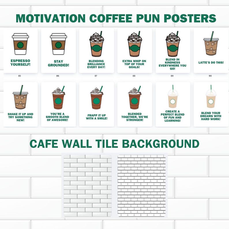Coffee Cafe Themed Classroom Decor Coffee Shop Bulletin Board Bundle ...