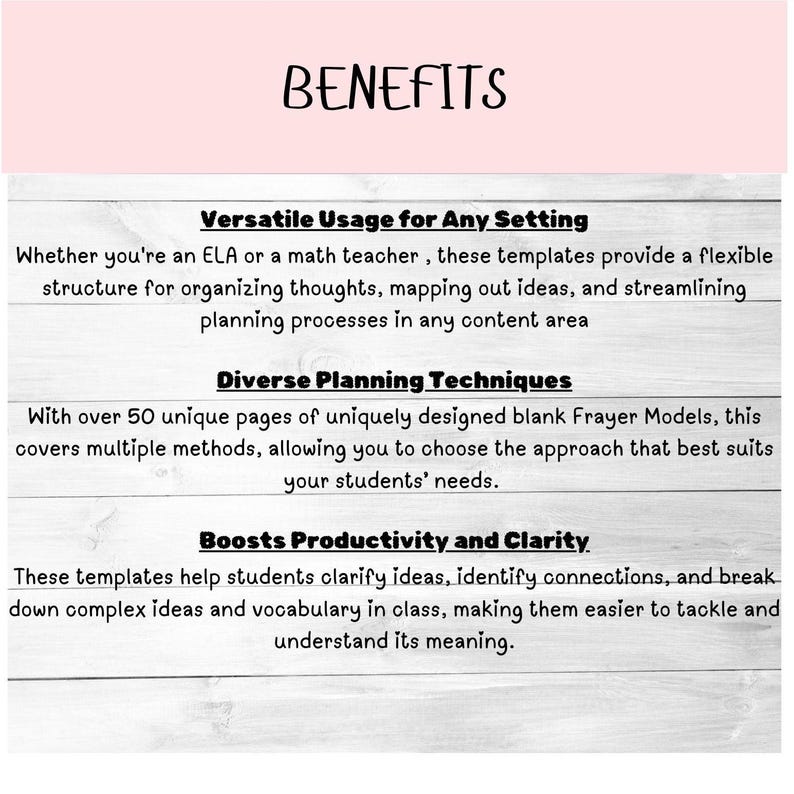 Frayer Model Graphic Organizer for Classroom, Vocab Worksheet, Word ...