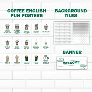 Coffee Theme English ELA Reading Writing Classroom Decor Coffee Shop ...