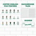 Coffee Theme English ELA Reading Writing Classroom Decor Coffee Shop ...