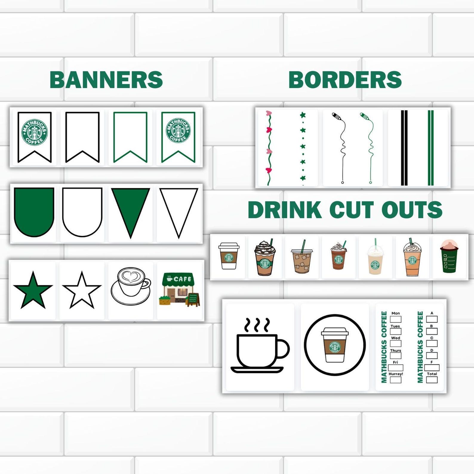 Coffee Theme Math Classroom Decor Coffee Shop Bulletin Board Bundle ...