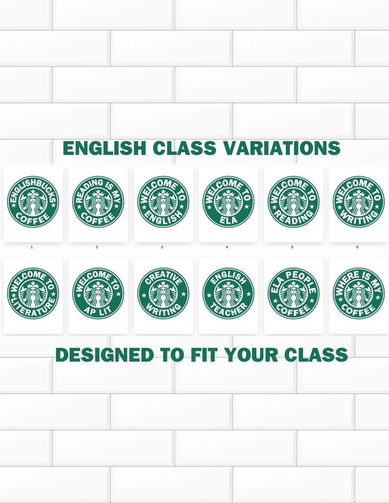 Coffee Theme English ELA Reading Writing Classroom Decor Coffee Shop ...