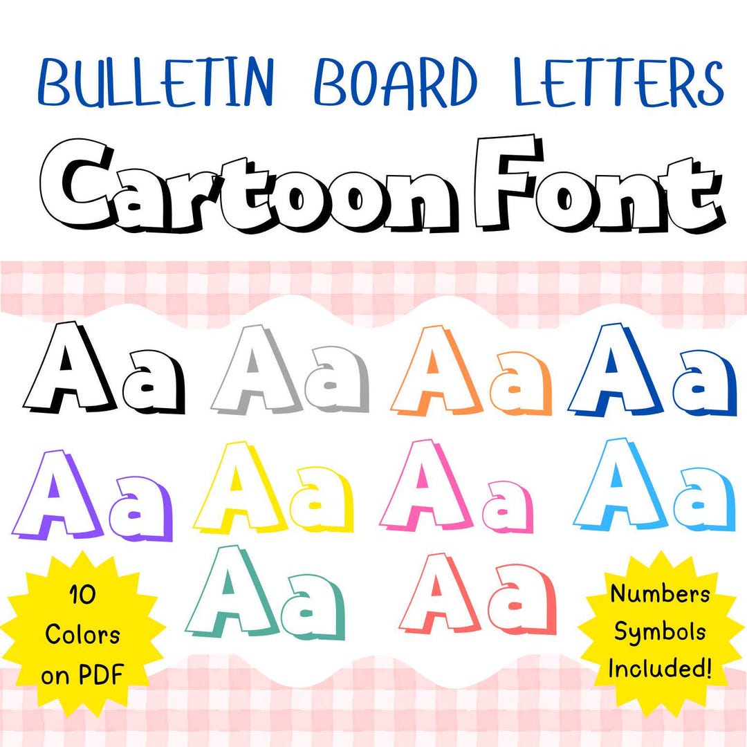 Primary Colors Font Printable Bulletin Board Letters, A-Z Letters ...
