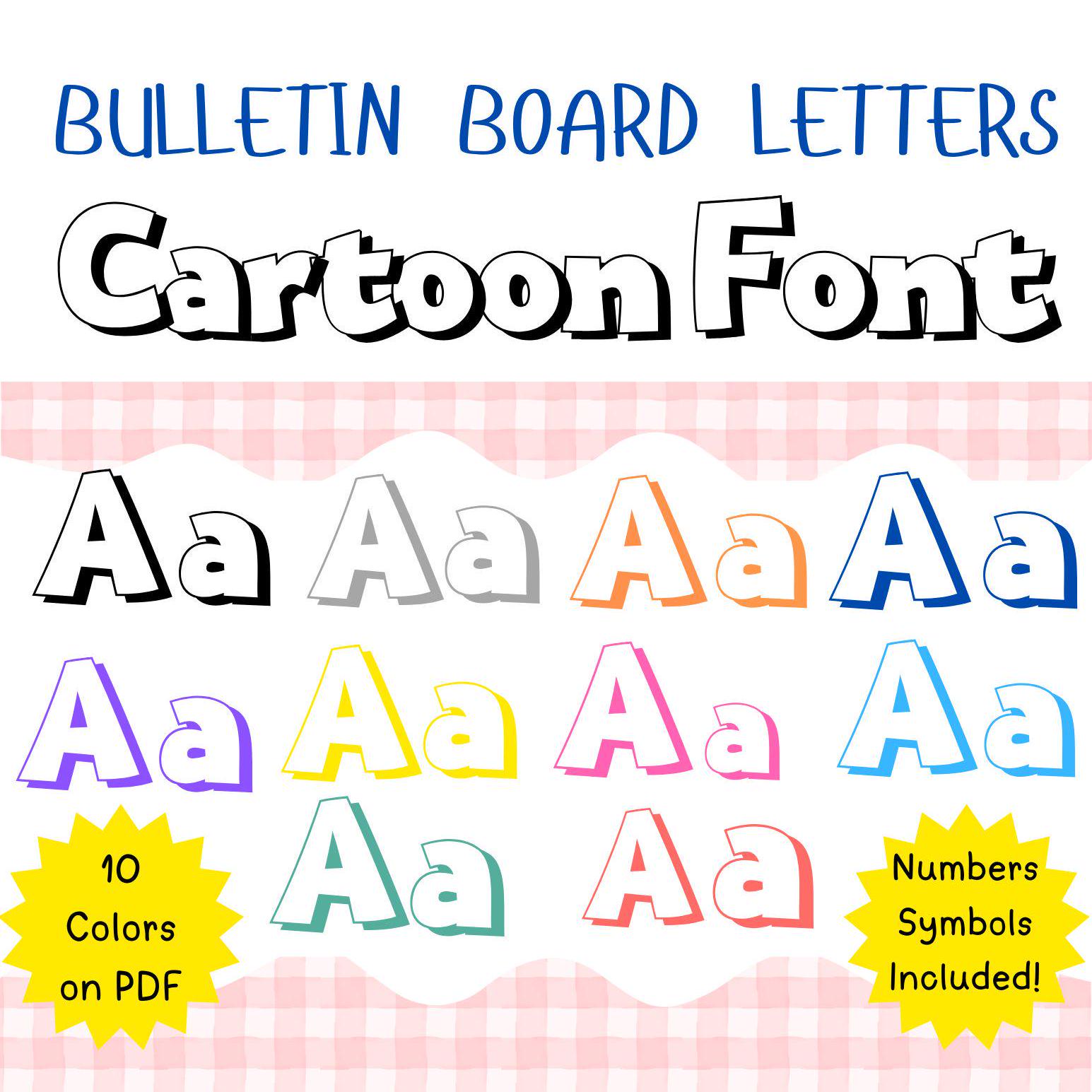 Primary Colors Font Printable Bulletin Board Letters, A-Z Letters ...