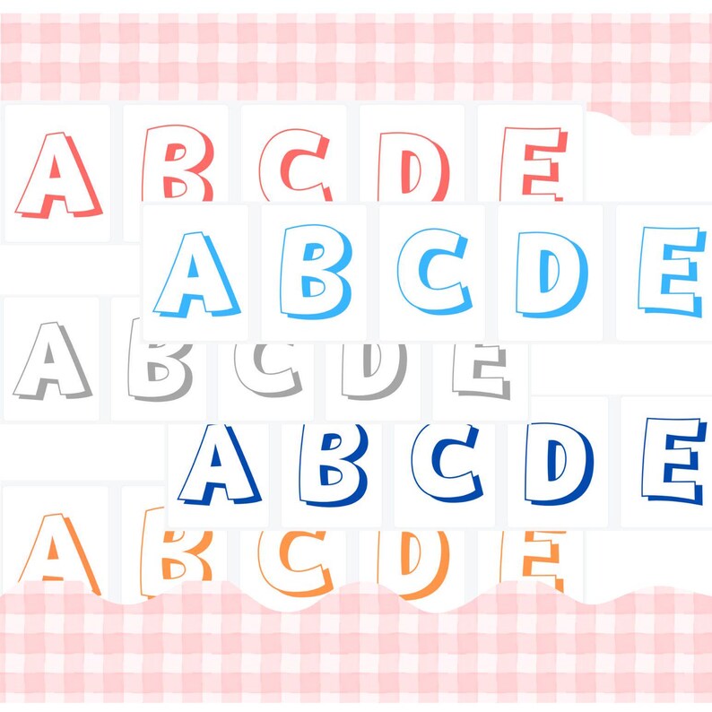 Primary Colors Font Printable Bulletin Board Letters, A-Z Letters ...