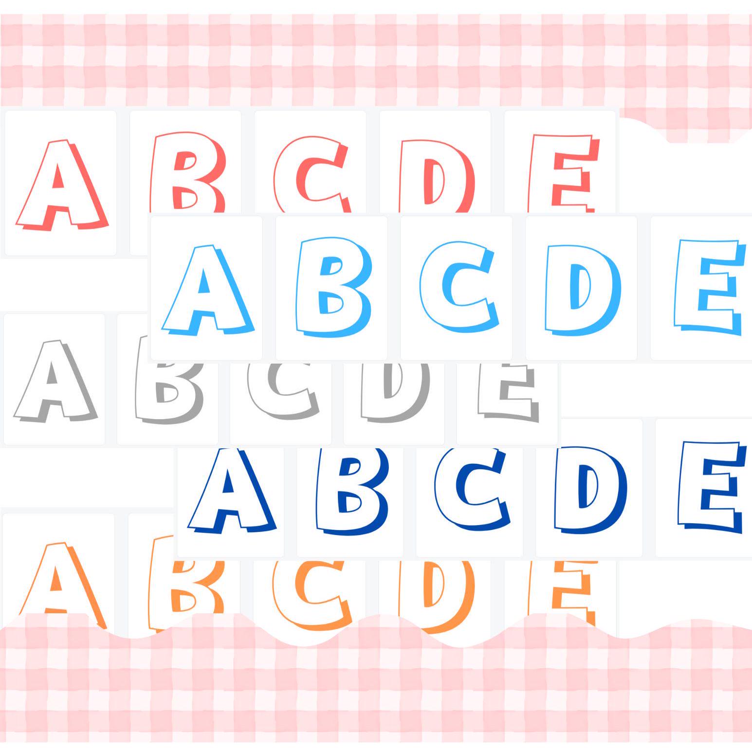 Primary Colors Font Printable Bulletin Board Letters, A-Z Letters ...