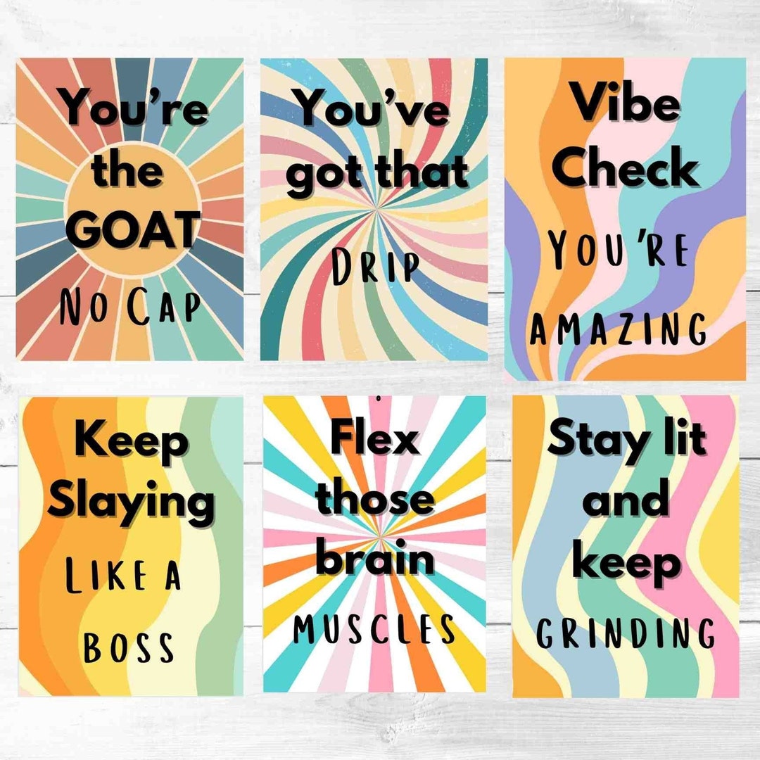 Classroom Poster Back to School Gen Z Slang Motivation for Growth ...