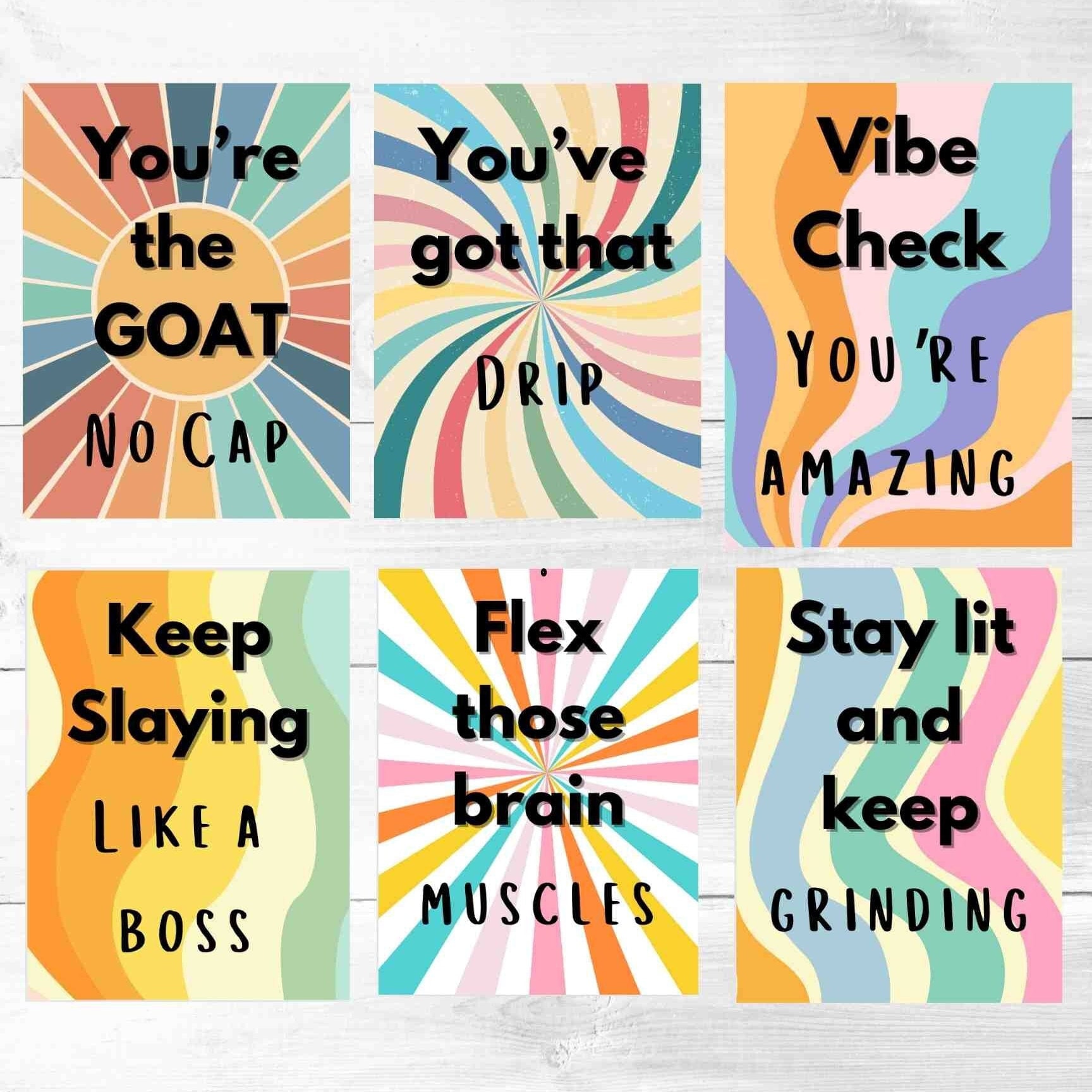 Classroom Poster Back to School Gen Z Slang Motivation for Growth ...