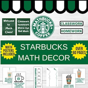Coffee Theme Math Classroom Decor Coffee Shop Bulletin Board Bundle ...