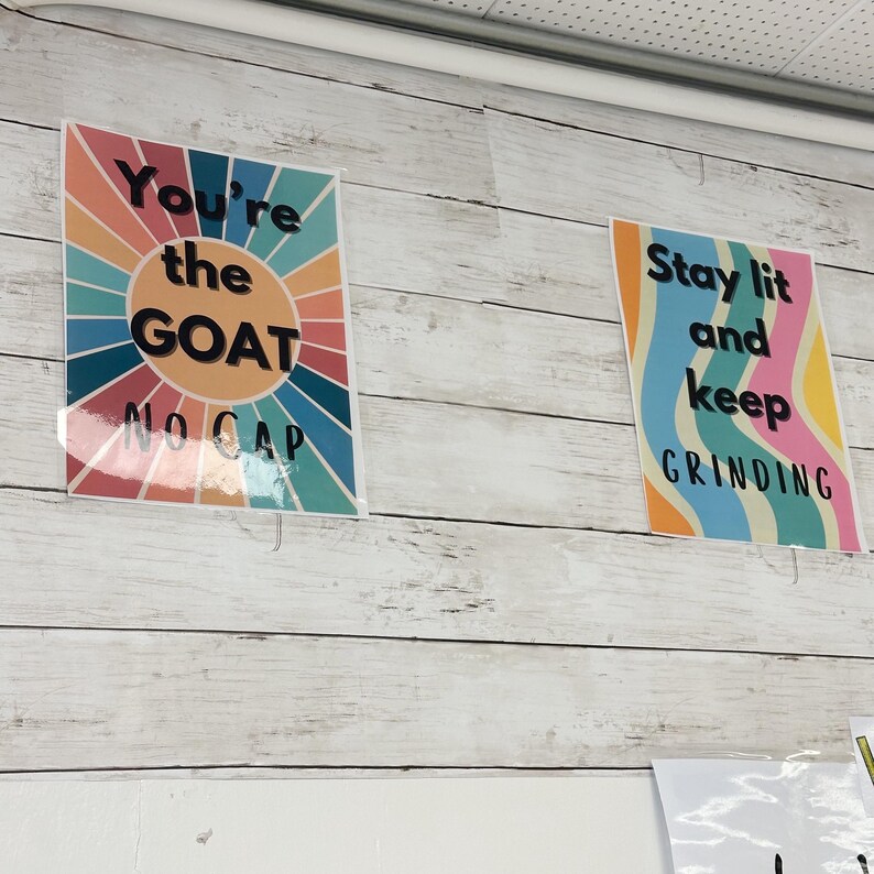 Classroom Poster Back to School Gen Z Slang Motivation for Growth ...