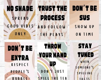 Classroom Rules Poster Back to School Gen Z Slang Class Rules ...