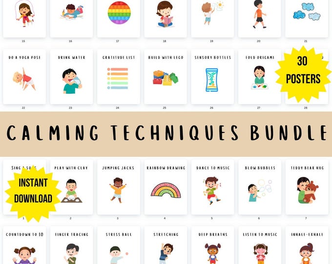 Coping Skills Alphabet Poster, ABC Sign for Calming Corner, Learning ...