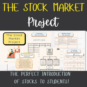 Stock Market Project Lesson for Kids - Middle School Math Classroom ...