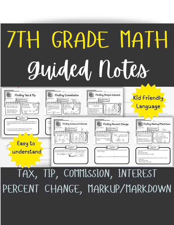 Math Worksheets For 7th Grade Pre Algebra
