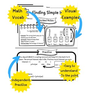 Percents Pre-algebra Middle School Math Guided Notes Lesson 7th Grade ...