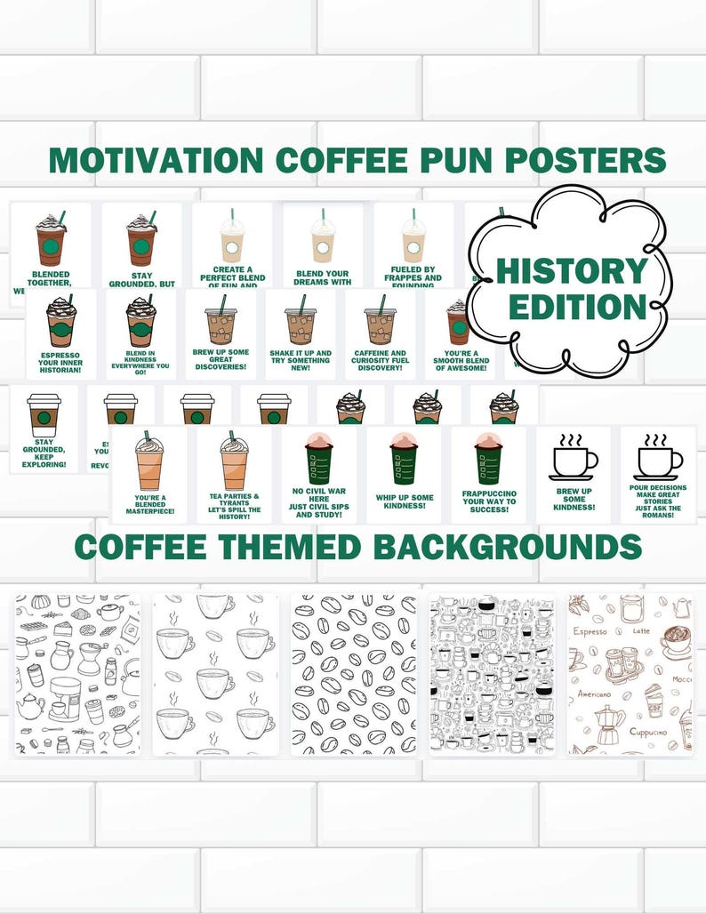 Coffee Theme History Social Studies Classroom Decor Coffee Shop ...