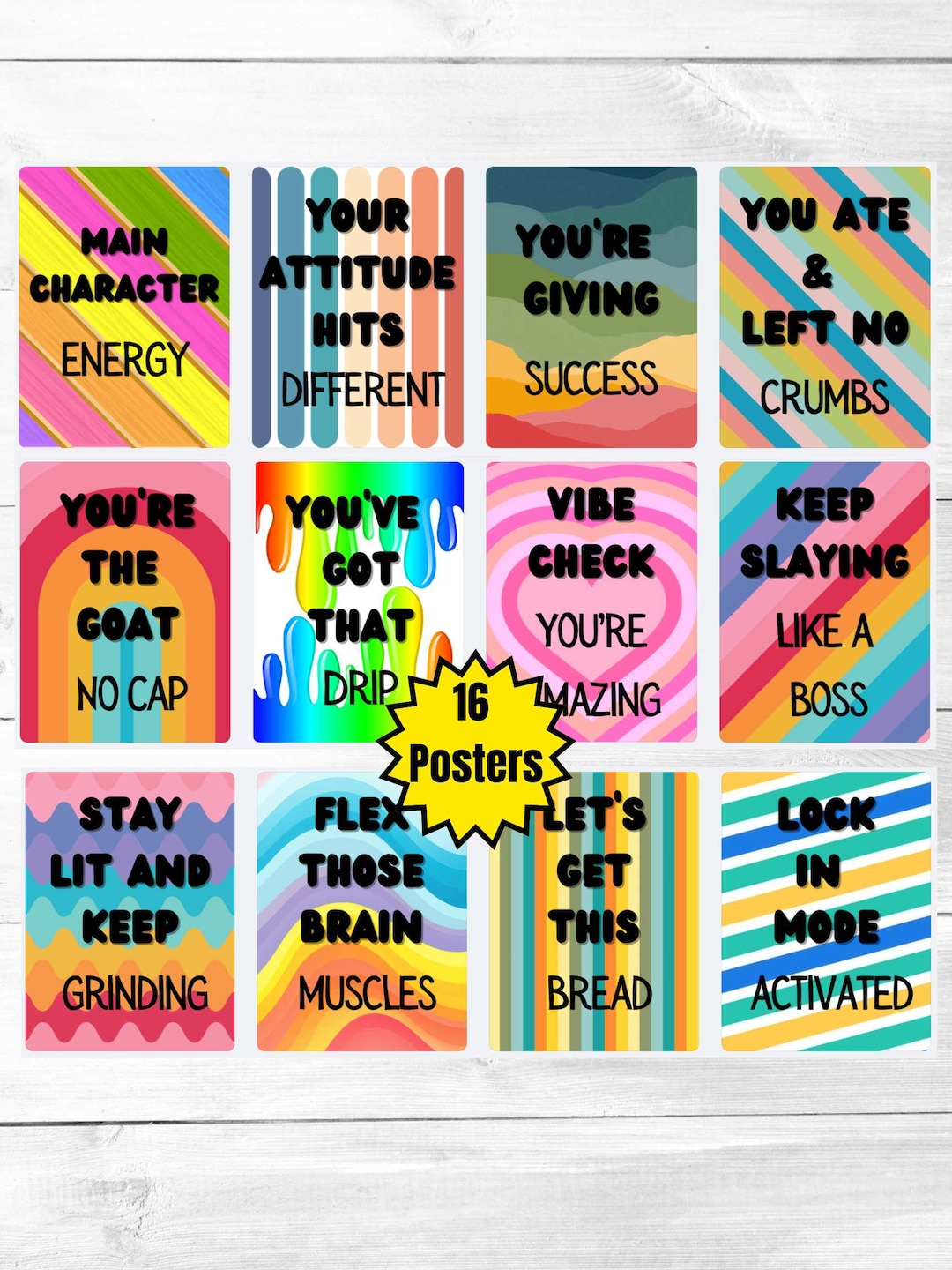 Classroom Poster Back to School Gen Z Slang Motivation for Growth ...