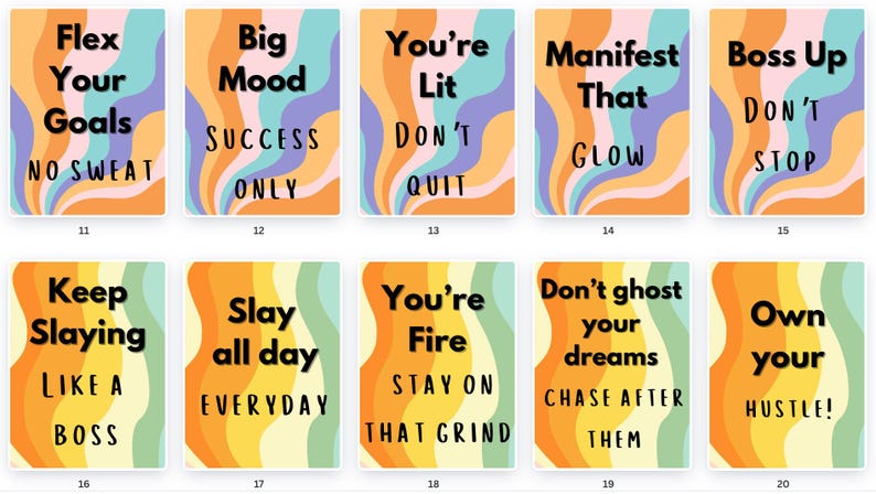 Classroom Motivation 30 Poster Bundle Gen Z Slang Motivation for Growth ...