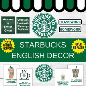 Coffee Theme English ELA Reading Writing Classroom Decor Coffee Shop ...