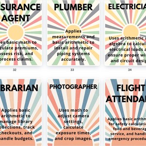 Math Career Job Poster Math Classroom Decor Educational School Posters ...