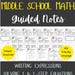 Solving Equations Pre-algebra Middle School Math Guided Notes Lesson ...