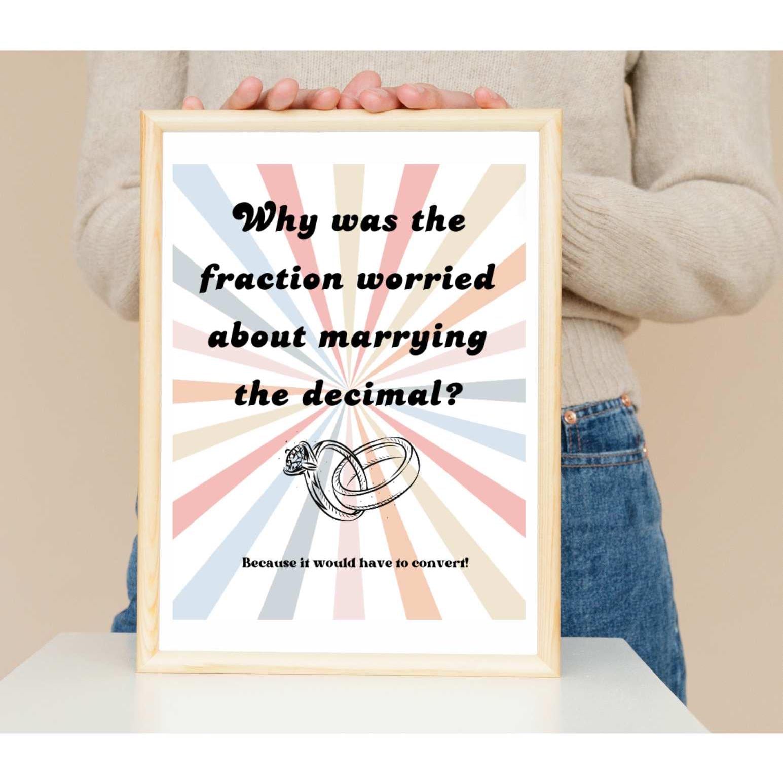 Funny Math Jokes Poster Classroom Posters Printable Hilarious Puns ...