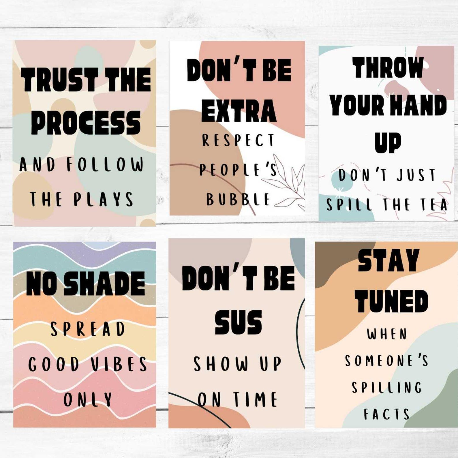 Classroom Rules Poster Back to School Gen Z Slang Class Rules ...