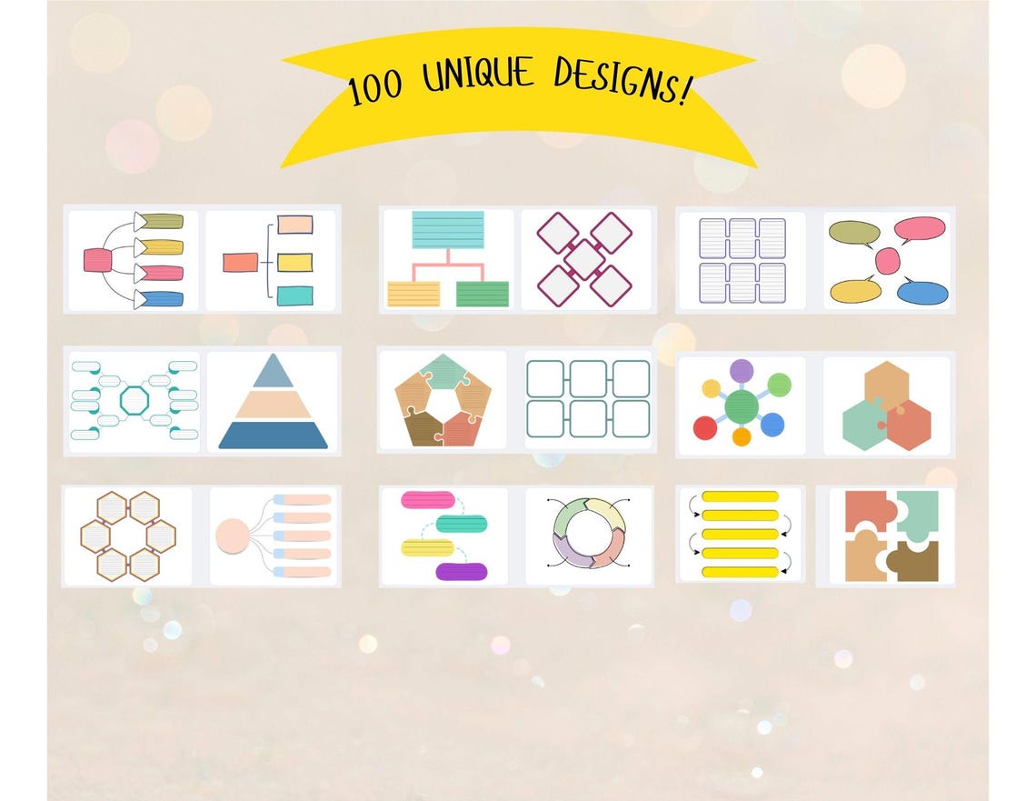 Brainstorm Mind Map Printable Planner, Mindmap Study Guide Template ...