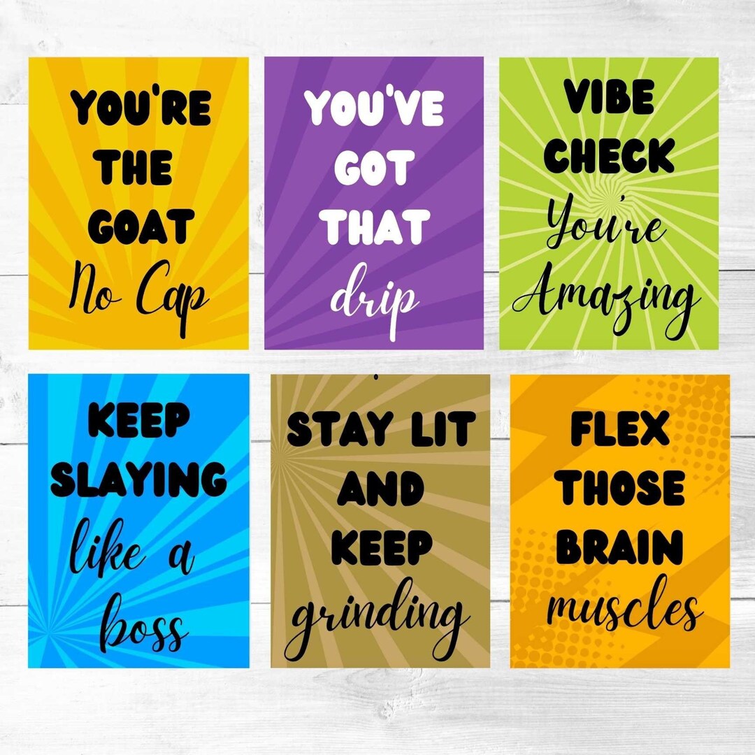 Classroom Motivation Gen Z Slang Poster for Growth Mindset Classroom ...