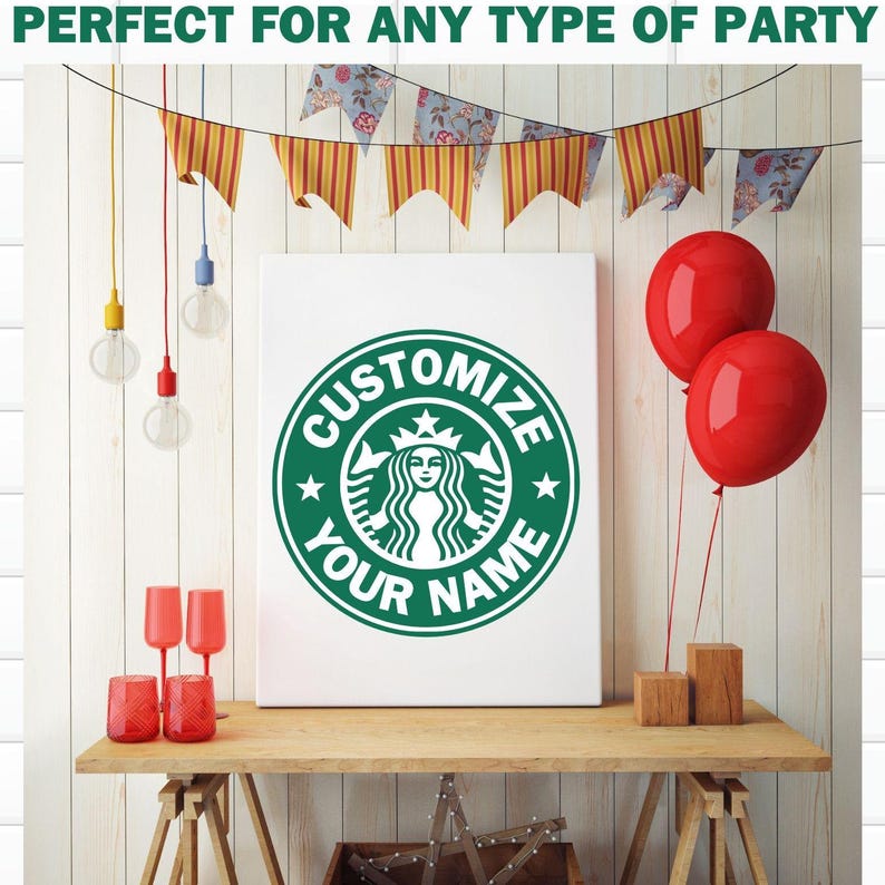 Custom Starbucks Label, Printable Personalized Starbucks Label ...