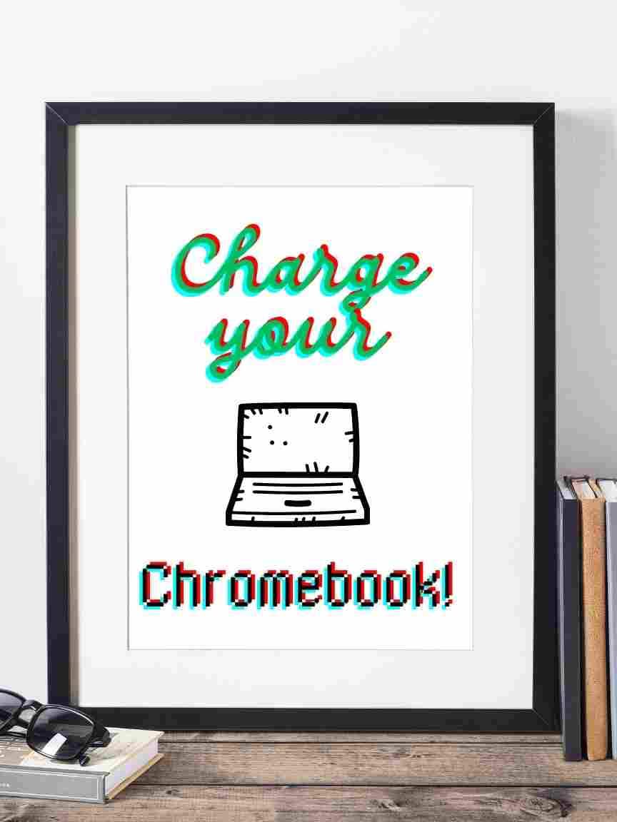 Classroom Poster Charge Chromebook Back to School Classroom Funny Teen ...