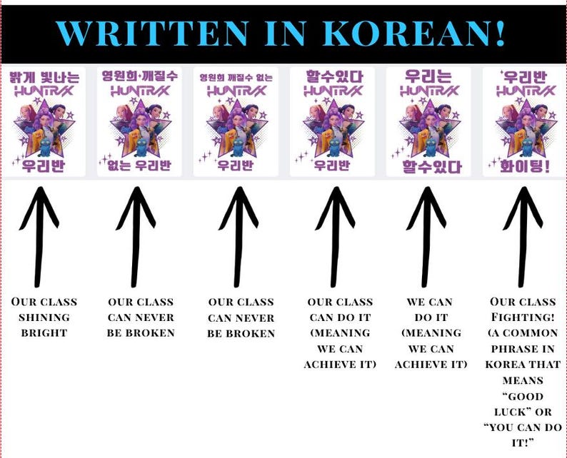 K-pop Demon Hunters Classroom School Decor | Huntrix Saja Boys ...