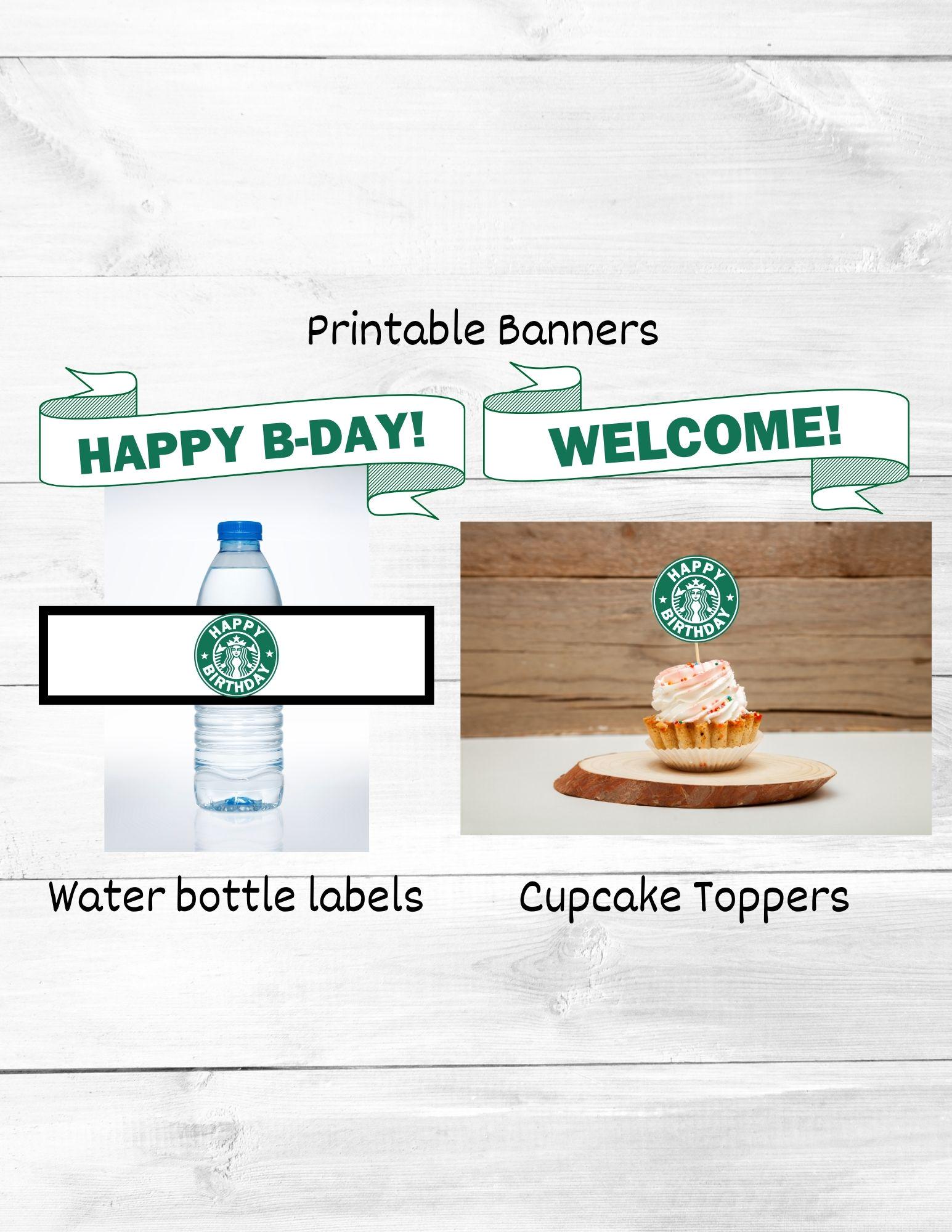 Coffee Birthday Party Decorations, Coffee Banner, Cafe Themed Birthday ...