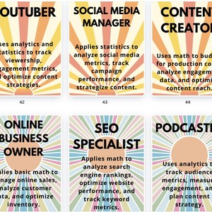 Math Career Job Poster Math Classroom Decor Educational School Posters ...