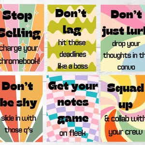 Classroom Poster Gen Z Slang Bundle Back to School Motivation Growth ...